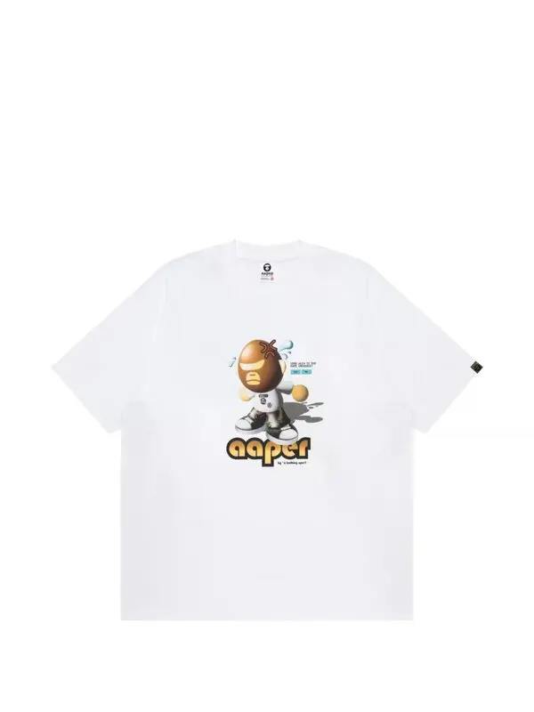 AAPE BY *A BATHING APE Moonface Graphic-print T-shirt - White
