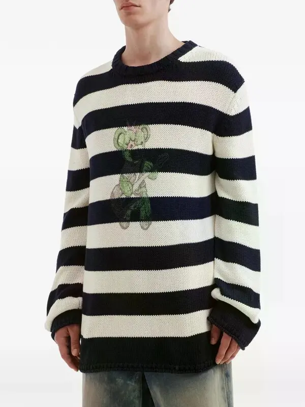 We11Done Striped Graphic-print Jumper