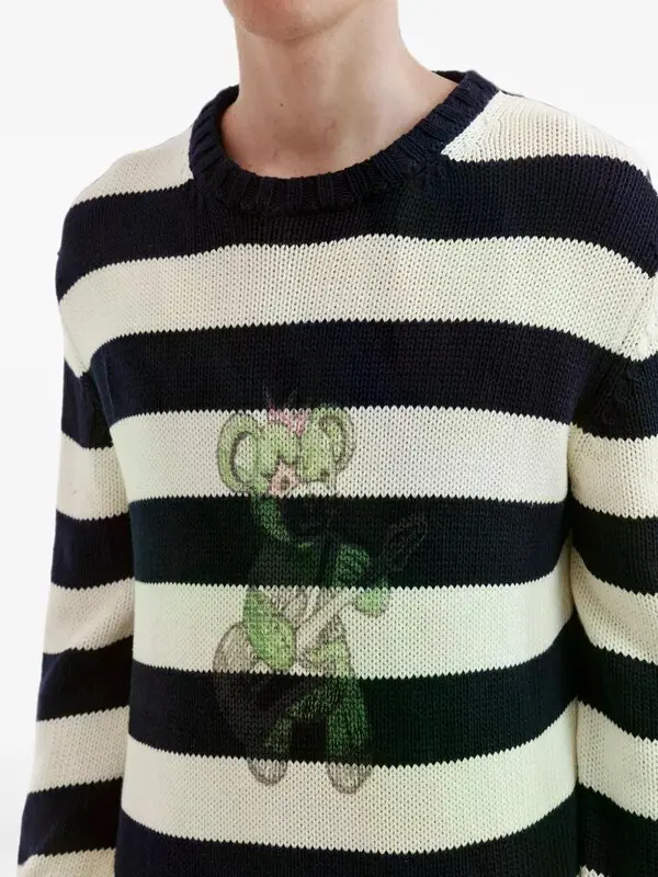 We11Done Striped Graphic-print Jumper