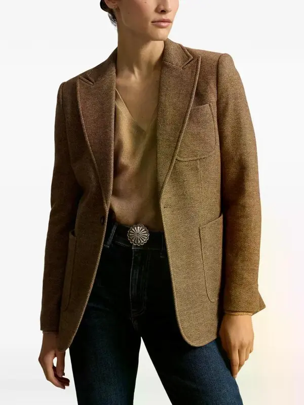 Polo Ralph Lauren Single-breasted Wool-cotton Blazer