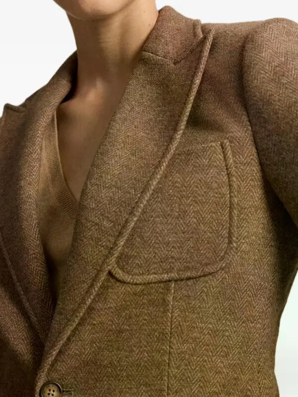Polo Ralph Lauren Single-breasted Wool-cotton Blazer