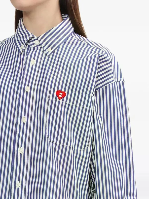 APEE™ BY *A BATHING APE® Heart-patch Striped Shirt