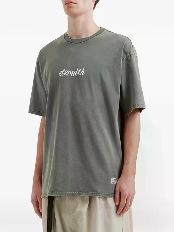 AFTERMATHS Slogan-print Cotton T-shirt