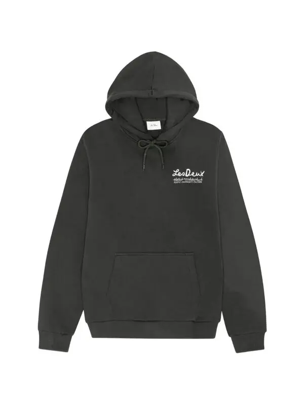 LES DEUX Rural Graphic-print Drawstring Hoodie