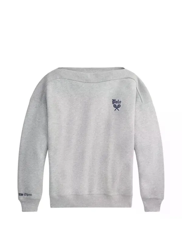 Polo Ralph Lauren Bateau-neck Logo-embroidered Sweater - Grey