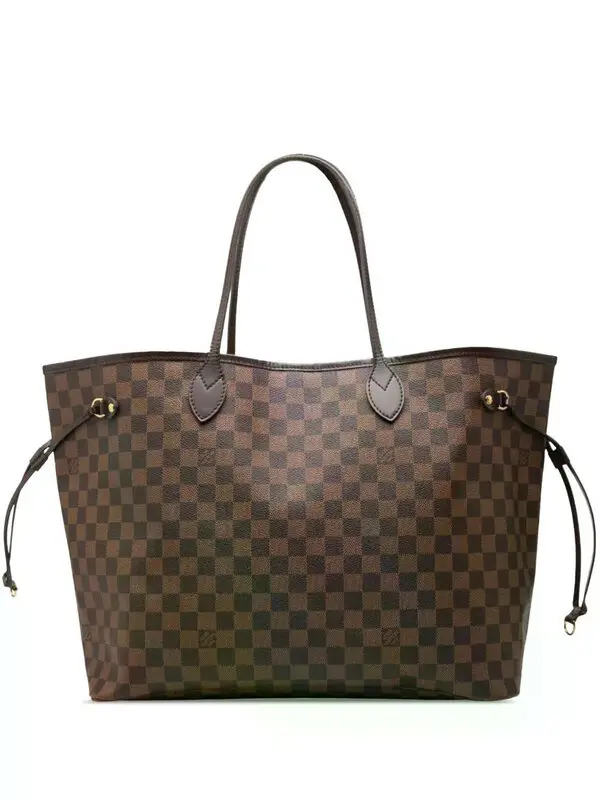 LOUIS VUITTON 2014 Damier Ebene Neverfull Gm Tote Bag - Brown
