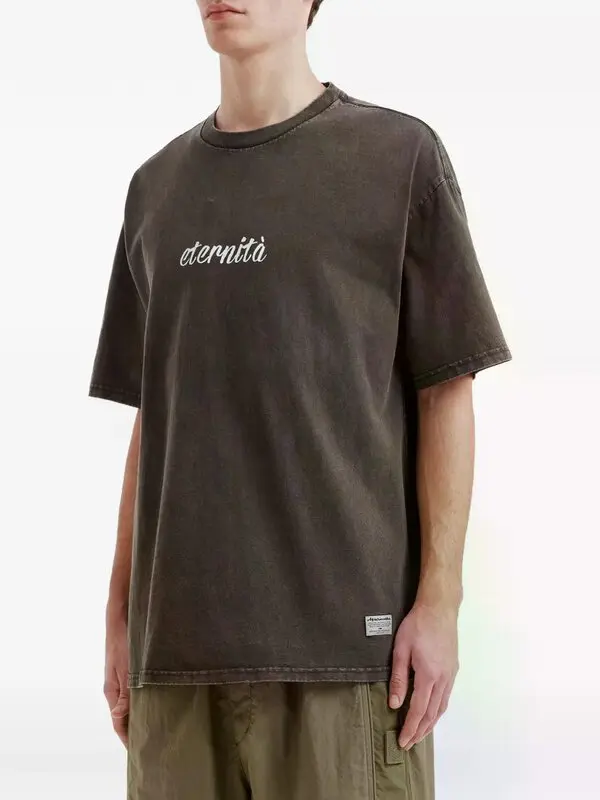 AFTERMATHS Slogan-print Cotton T-shirt