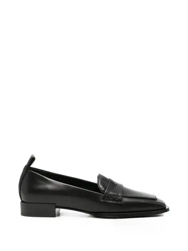 AeydĒ Square-toe Leather Loafers