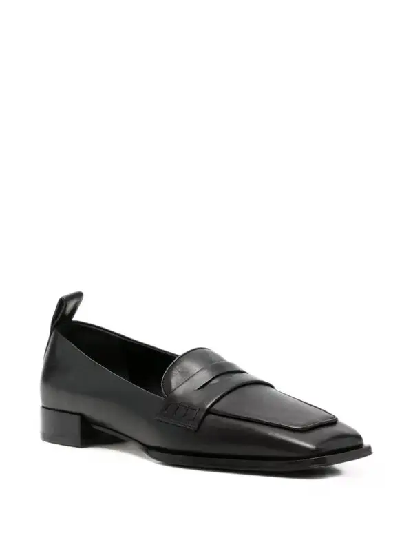 AeydĒ Square-toe Leather Loafers