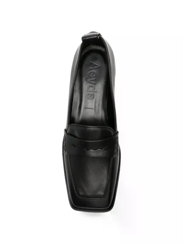 AeydĒ Square-toe Leather Loafers