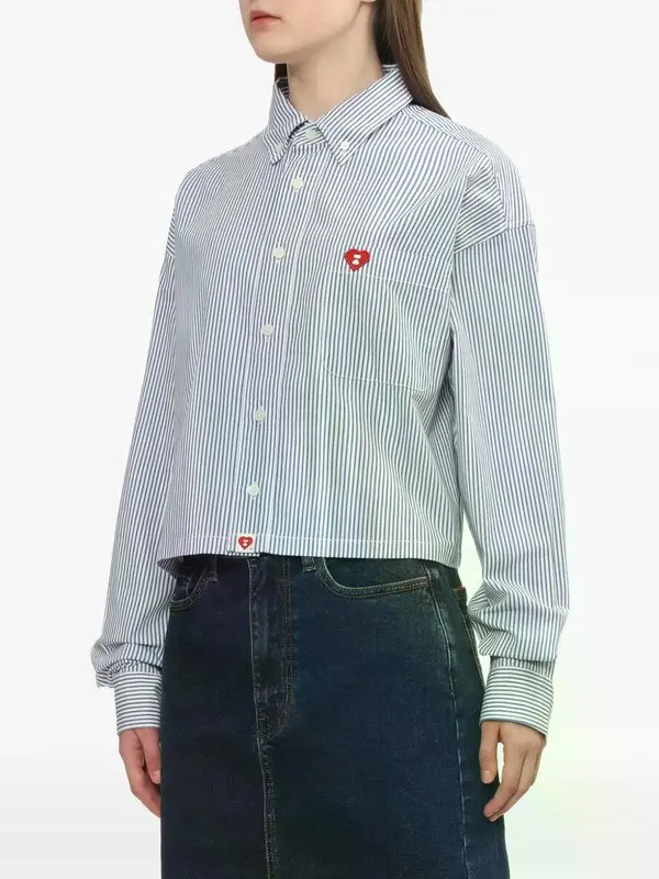 APEE™ BY *A BATHING APE® Heart-patch Striped Shirt