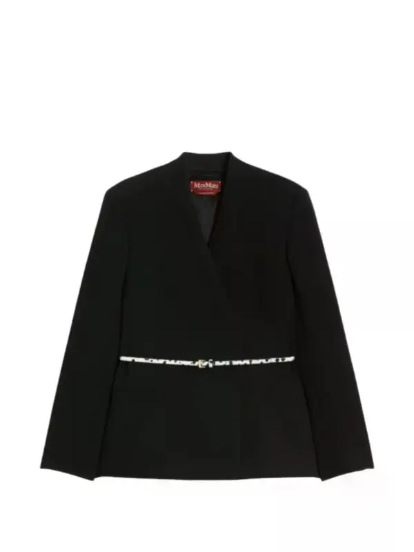 Max Mara Belted Double-breasted Jacket - Black