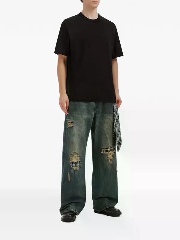 MUSIUM DIV. Distressed Wide-leg Jeans