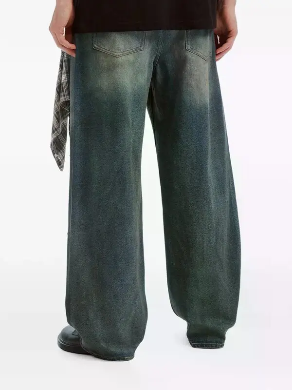 MUSIUM DIV. Distressed Wide-leg Jeans