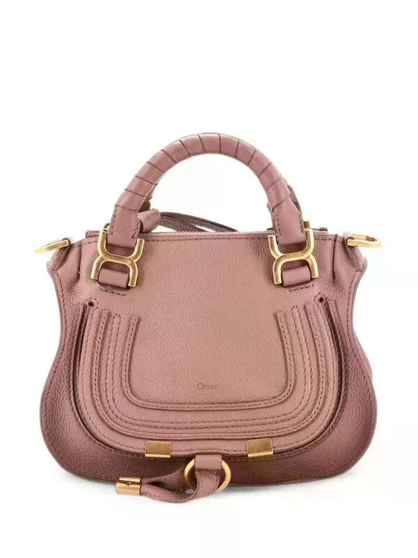 Chloé Marcie Satchel Leather Baby Crossbody Bag - Pink