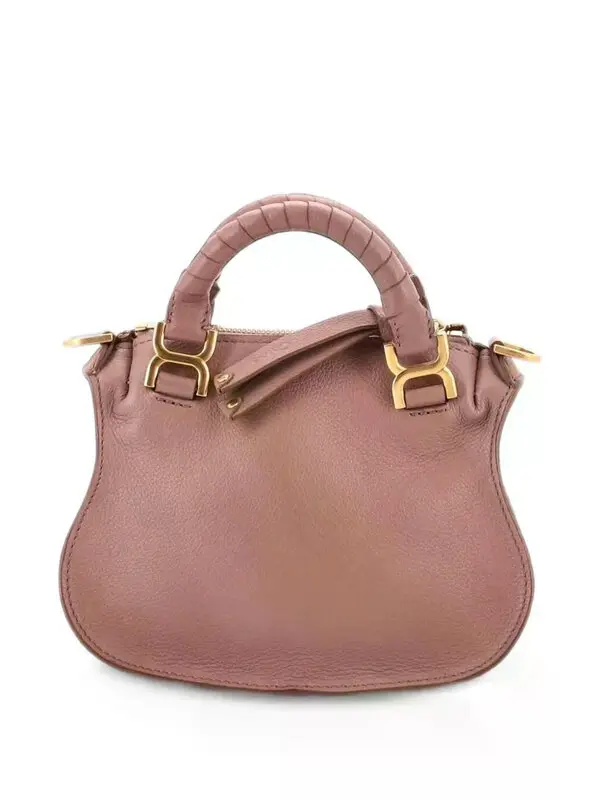 Chloé Marcie Satchel Leather Baby Crossbody Bag - Pink