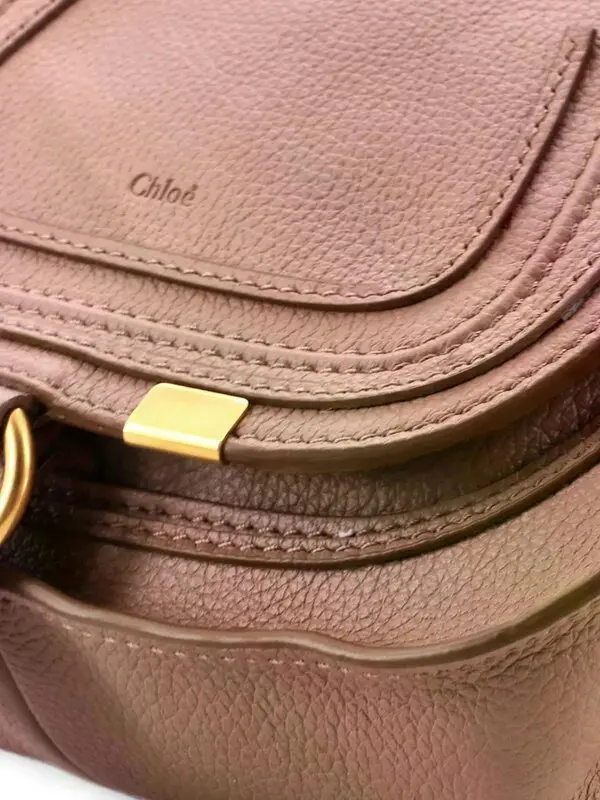 Chloé Marcie Satchel Leather Baby Crossbody Bag - Pink