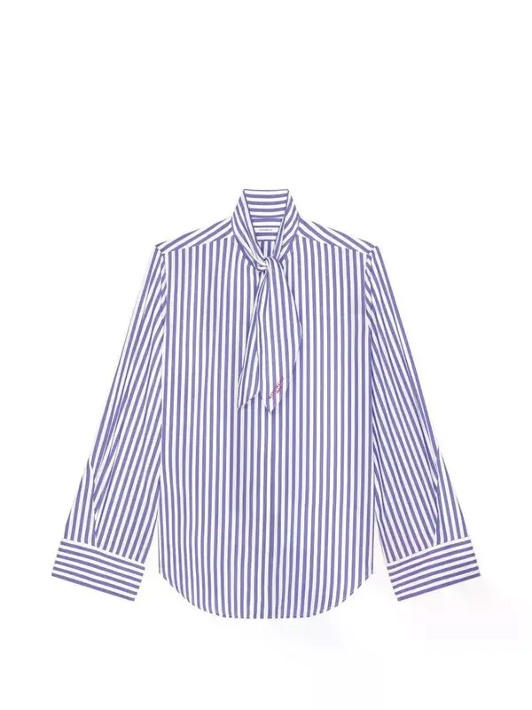 Givenchy Cocoon Striped Silk Shirt - Blue