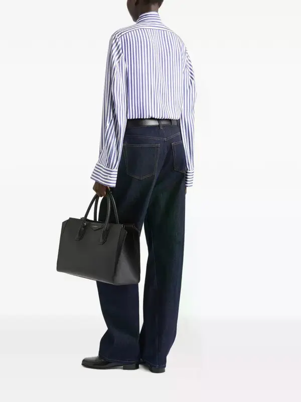 Givenchy Cocoon Striped Silk Shirt - Blue