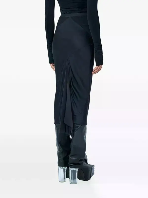Rick Owens Dbl Asymmetric Midi Skirt