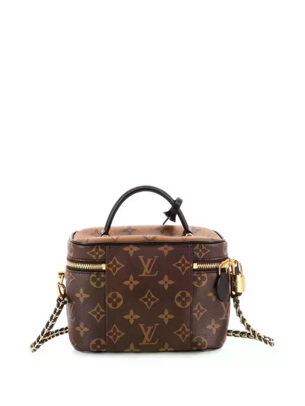 LOUIS VUITTON Vanity Handbag Reverse Monogram Canvas Pm Satchel