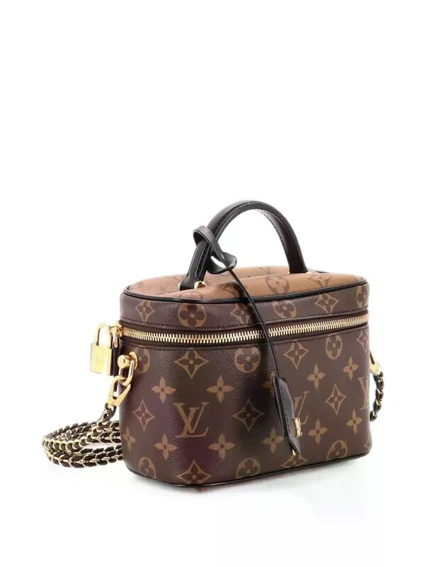 LOUIS VUITTON Vanity Handbag Reverse Monogram Canvas Pm Satchel