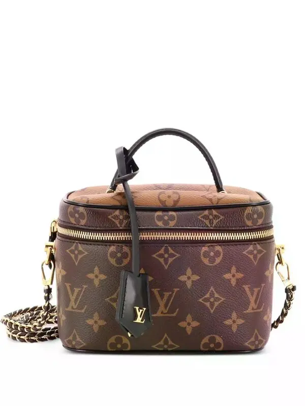 LOUIS VUITTON Vanity Handbag Reverse Monogram Canvas Pm Satchel