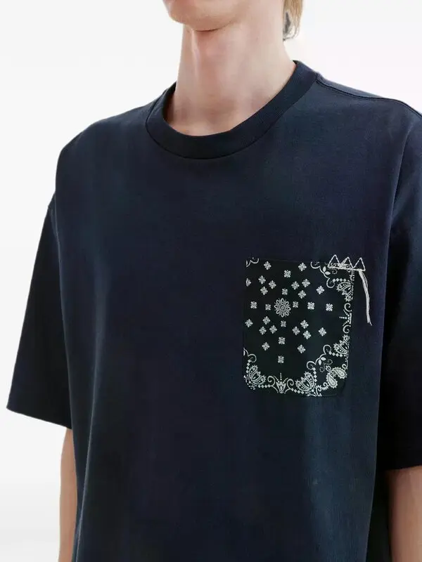 AFTERMATHS Bandana-print Pocket T-shirt