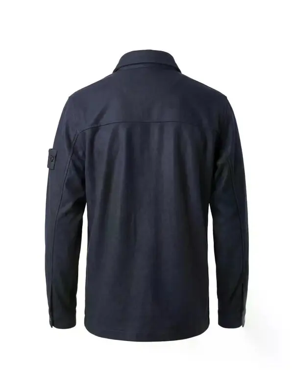 Stone Island Logo-patch Button-up Shirt