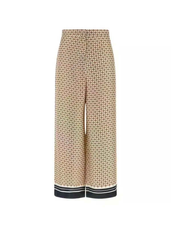 Max Mara Silk-twill Foulard-print Trousers