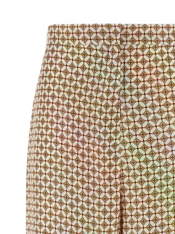 Max Mara Silk-twill Foulard-print Trousers