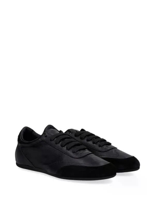 Dolce & Gabbana Suede-panelled Leather Sneakers - Black