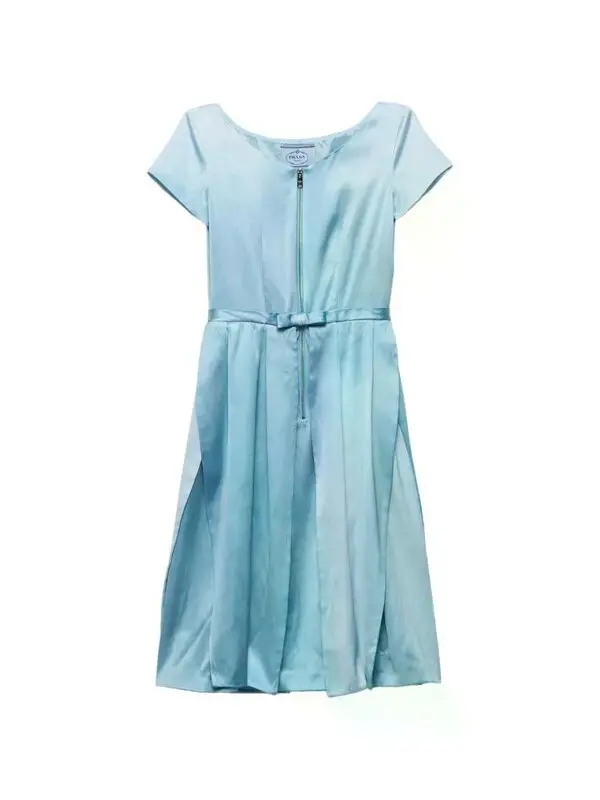 Prada Washed Silk-duchesse Dress