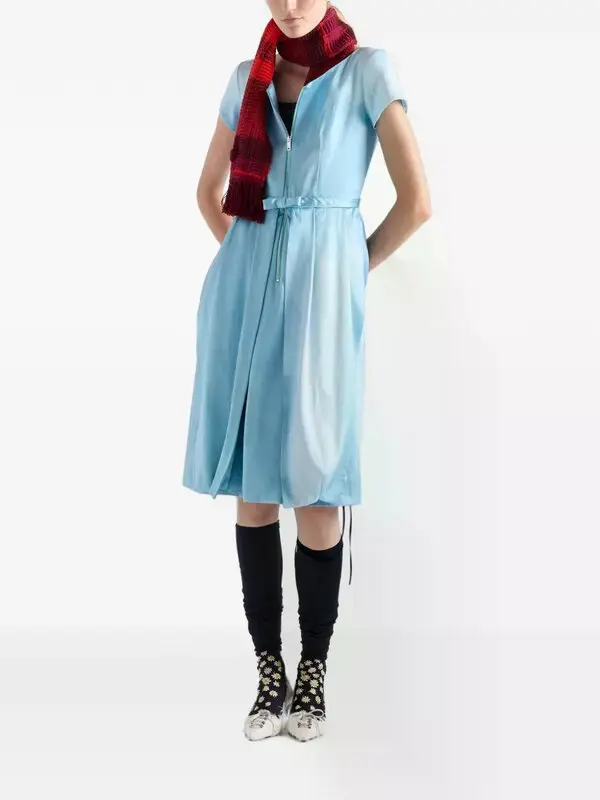 Prada Washed Silk-duchesse Dress