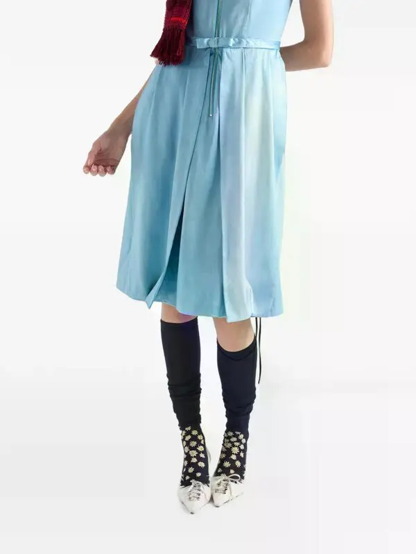 Prada Washed Silk-duchesse Dress