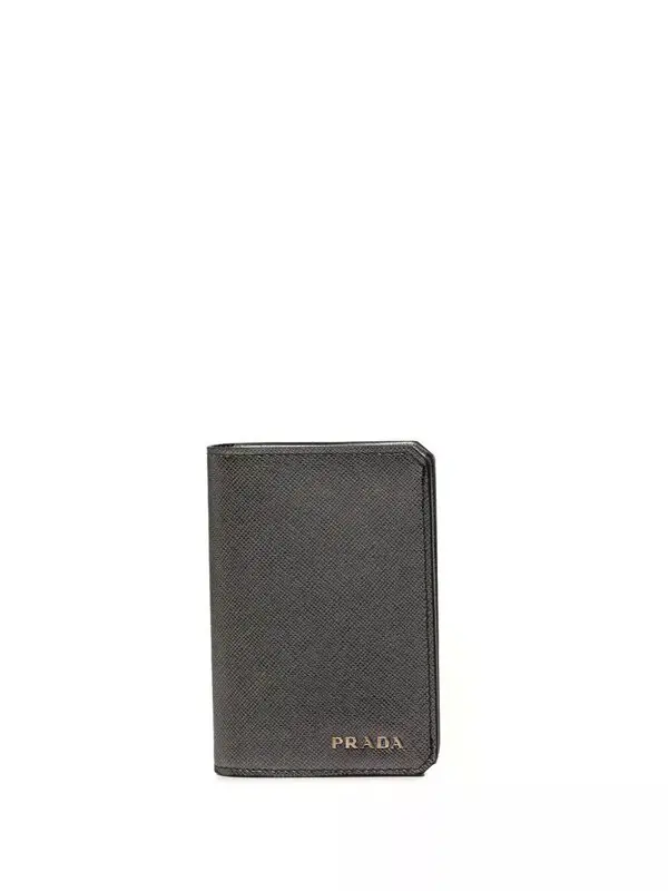Prada 2010-2026 Saffiano Bifold Card Holder - Black