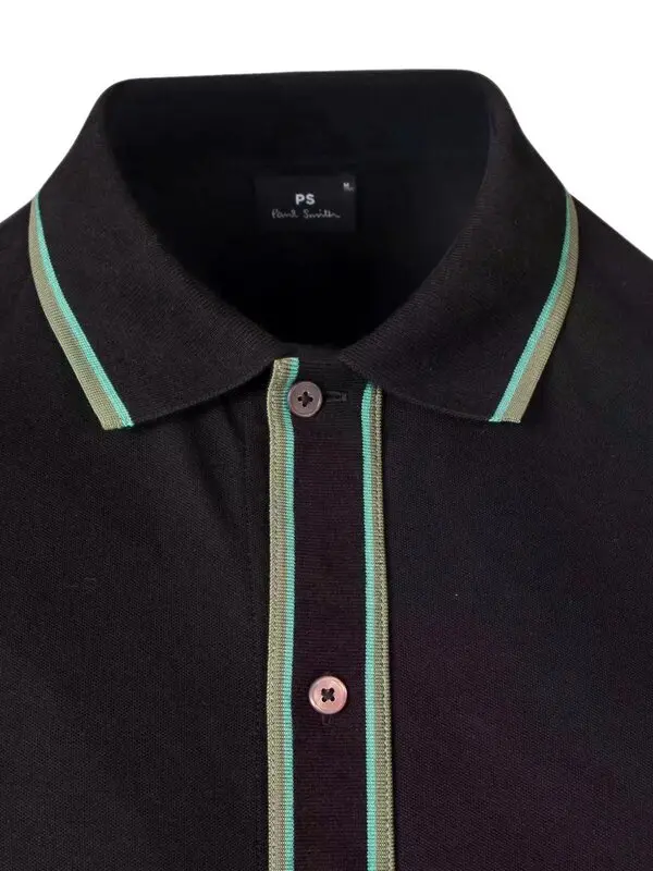 Paul Smith Stripe-trim Button-through Polo Shirt