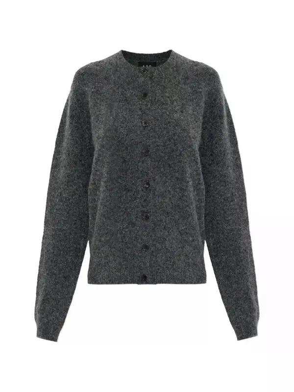 A.p.c. Brushed Button-up Cardigan - Grey