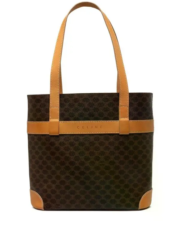 Celine 2001 Macadam Coated Canvas Tote Bag