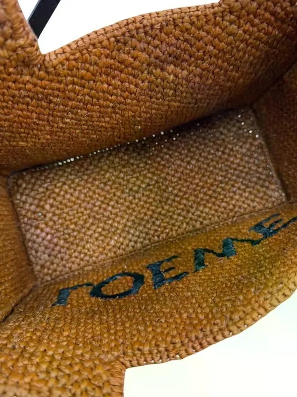 Loewe 2023-2026 Small Raffia Font Tote Satchel