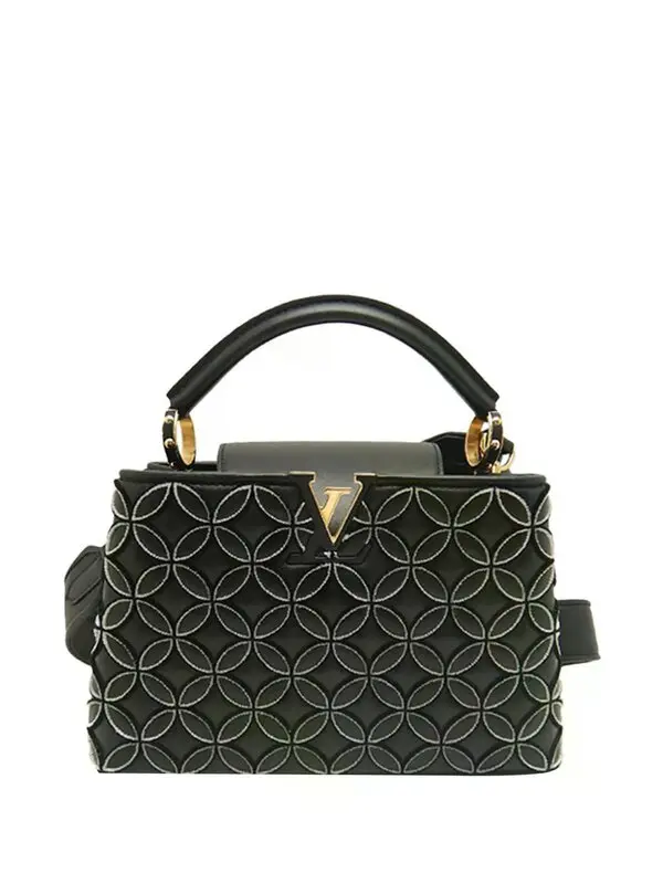LOUIS VUITTON 2020 Quilted Lambskin Flower Capucines Bb Satchel