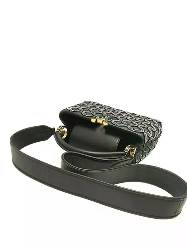 LOUIS VUITTON 2020 Quilted Lambskin Flower Capucines Bb Satchel