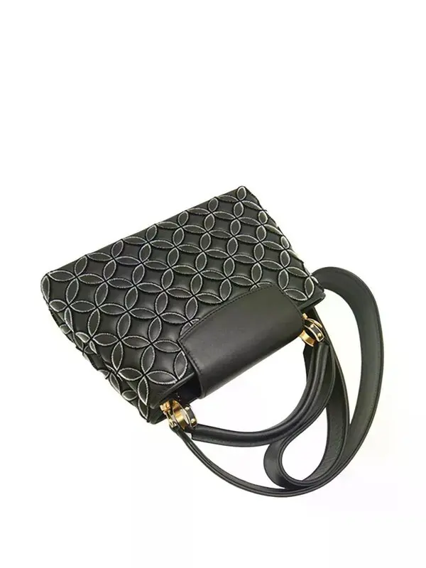 LOUIS VUITTON 2020 Quilted Lambskin Flower Capucines Bb Satchel