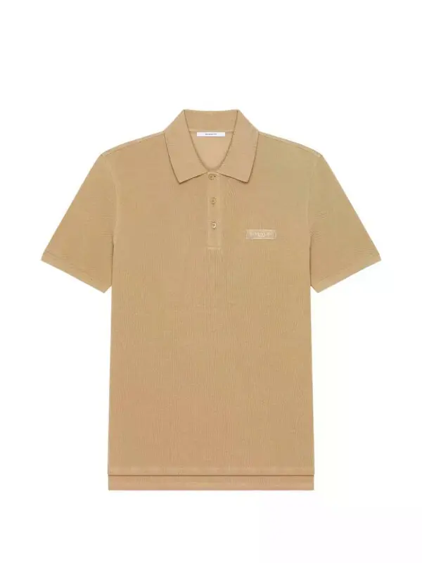 Givenchy Logo-patch Cotton Polo Shirt - Neutrals