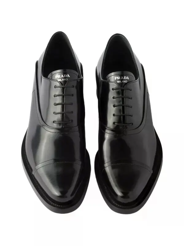 Prada Polished Leather Sneakers