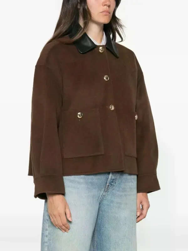 Maje Button-up Shirt-collar Coat