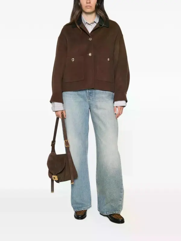 Maje Button-up Shirt-collar Coat