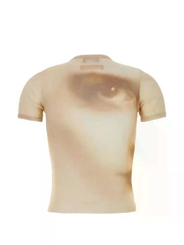 JEAN PAUL GAULTIER Eye-print Mesh T-shirt