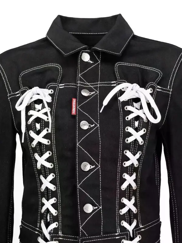Dsquared2 Lace-up Denim Jacket