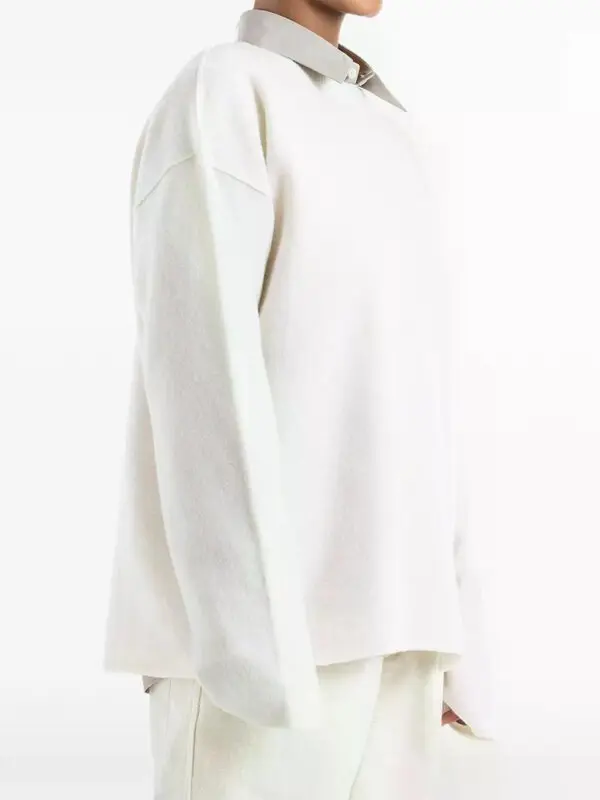 Sofie D'hoore Crew-neck Drop-shoulder Wool Sweater
